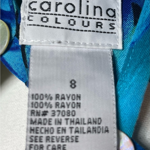 Carolina Colours | Dresses | Carolina Colours Blue 9s Tiki Dress 8 ...